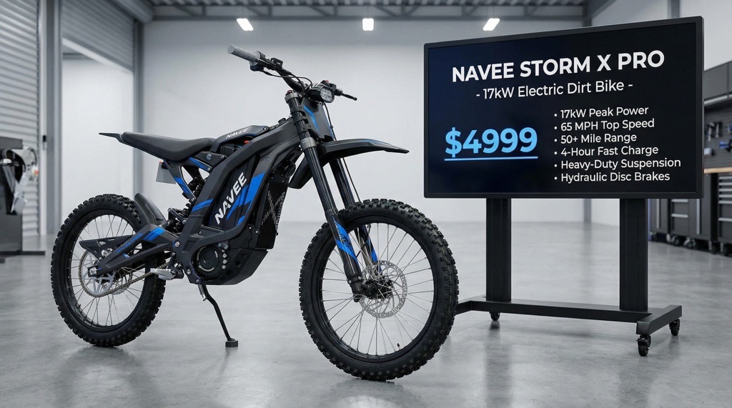 NAVEE Storm X Pro: 17kW Electric Dirt Bike At $4999 Specs