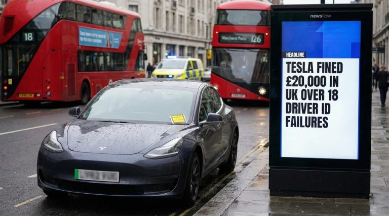 Tesla Fined £20k UK: 18 Driver ID Failures Exposed
