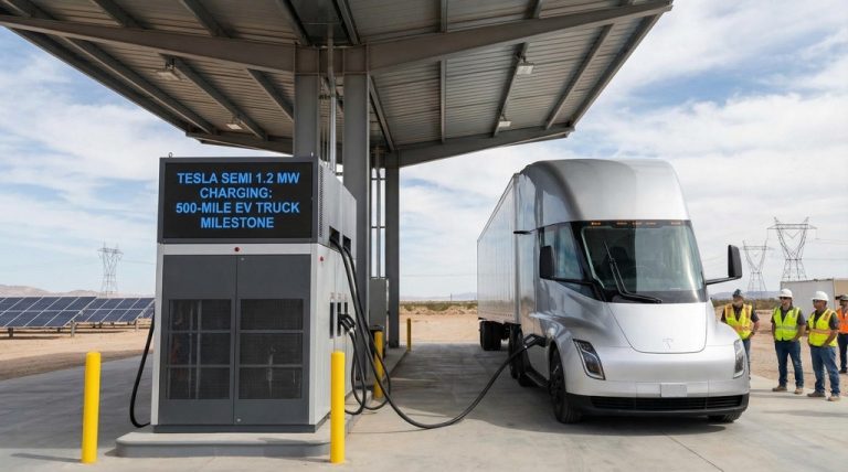 Tesla Semi 1.2 MW Charging: 500-Mile EV Truck Milestone