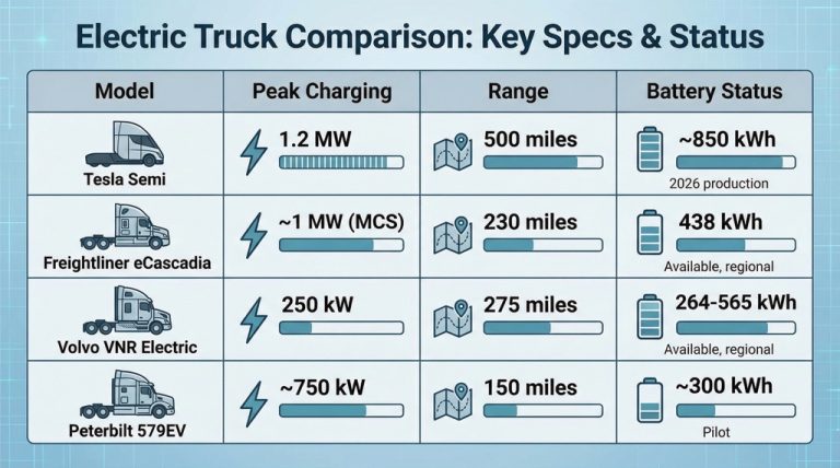 Tesla Semi 1.2 MW Charging: 500-Mile EV Truck Milestone